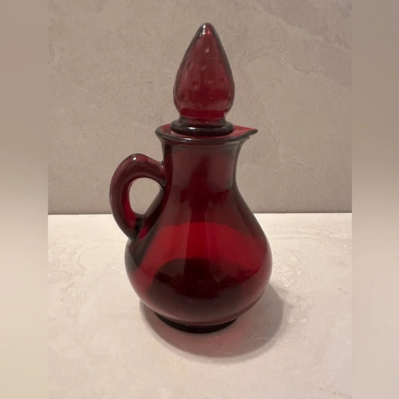 Avon | Other | Vintage Avon Ruby Red Glass Cruet With Stopper ...